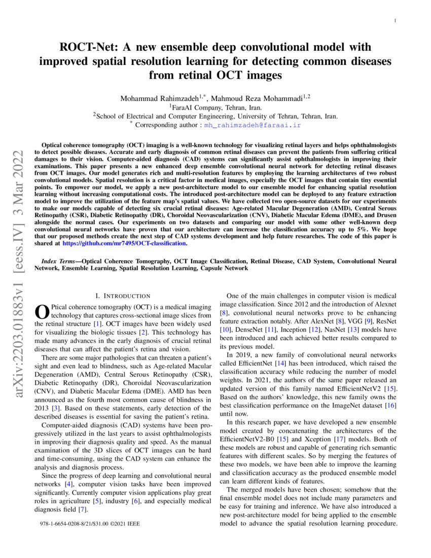 ROCT-Net: A new ensemble deep convolutional model with improved spatial resolution learning for ...