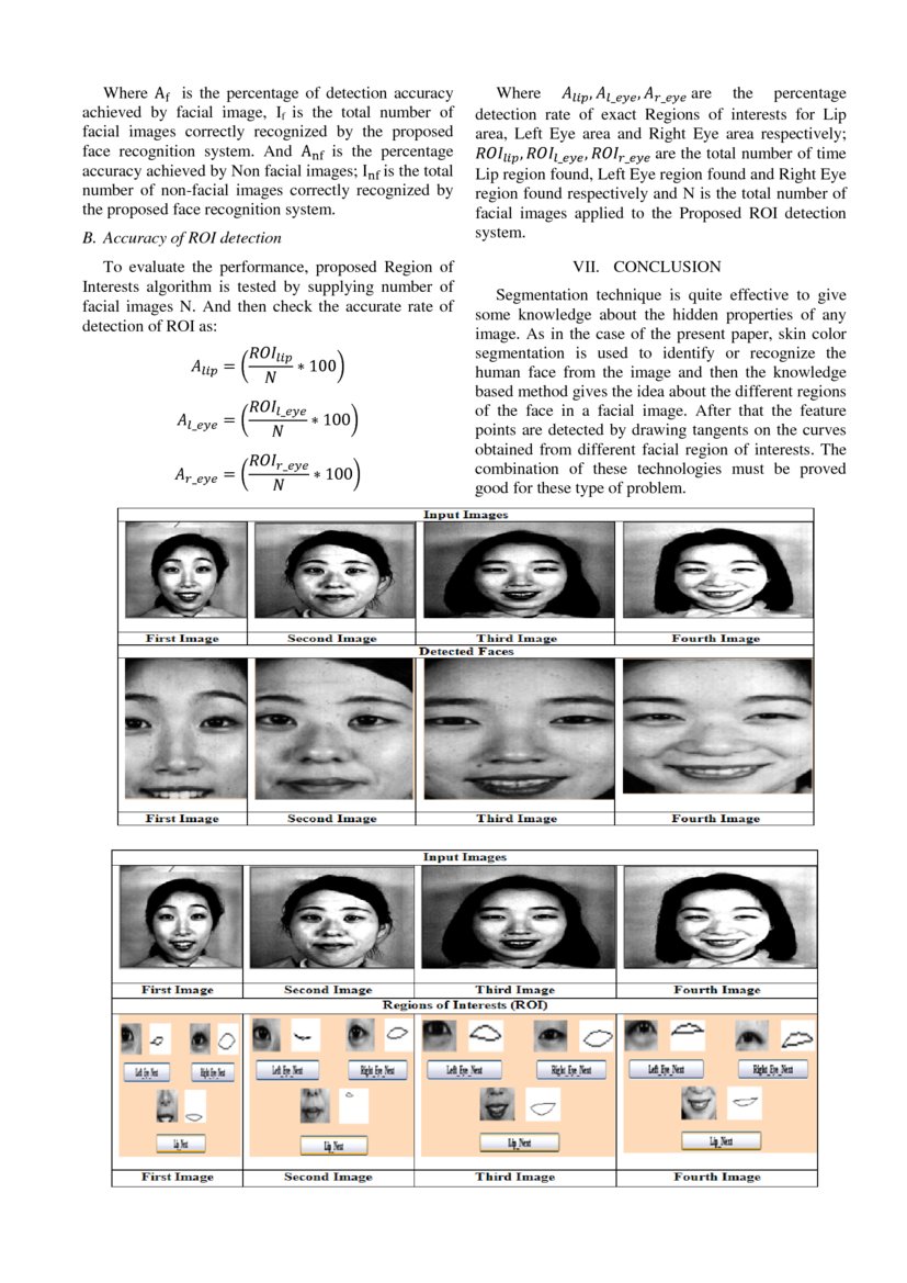 ROI Segmentation for Feature Extraction from Human Facial Images | DeepAI