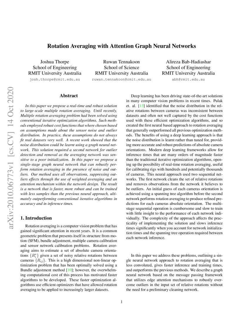 Rotation Averaging with Attention Graph Neural Networks | DeepAI