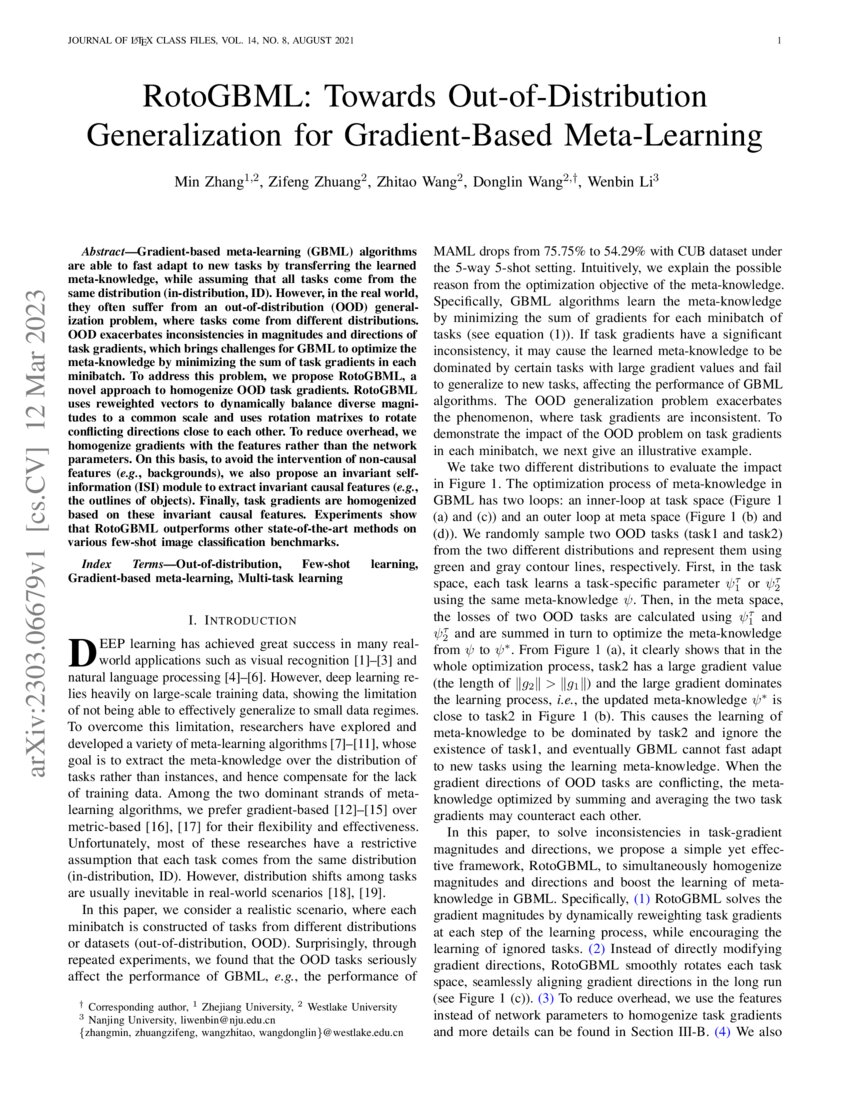 Rotogbml Towards Out Of Distribution Generalization For Gradient Based
