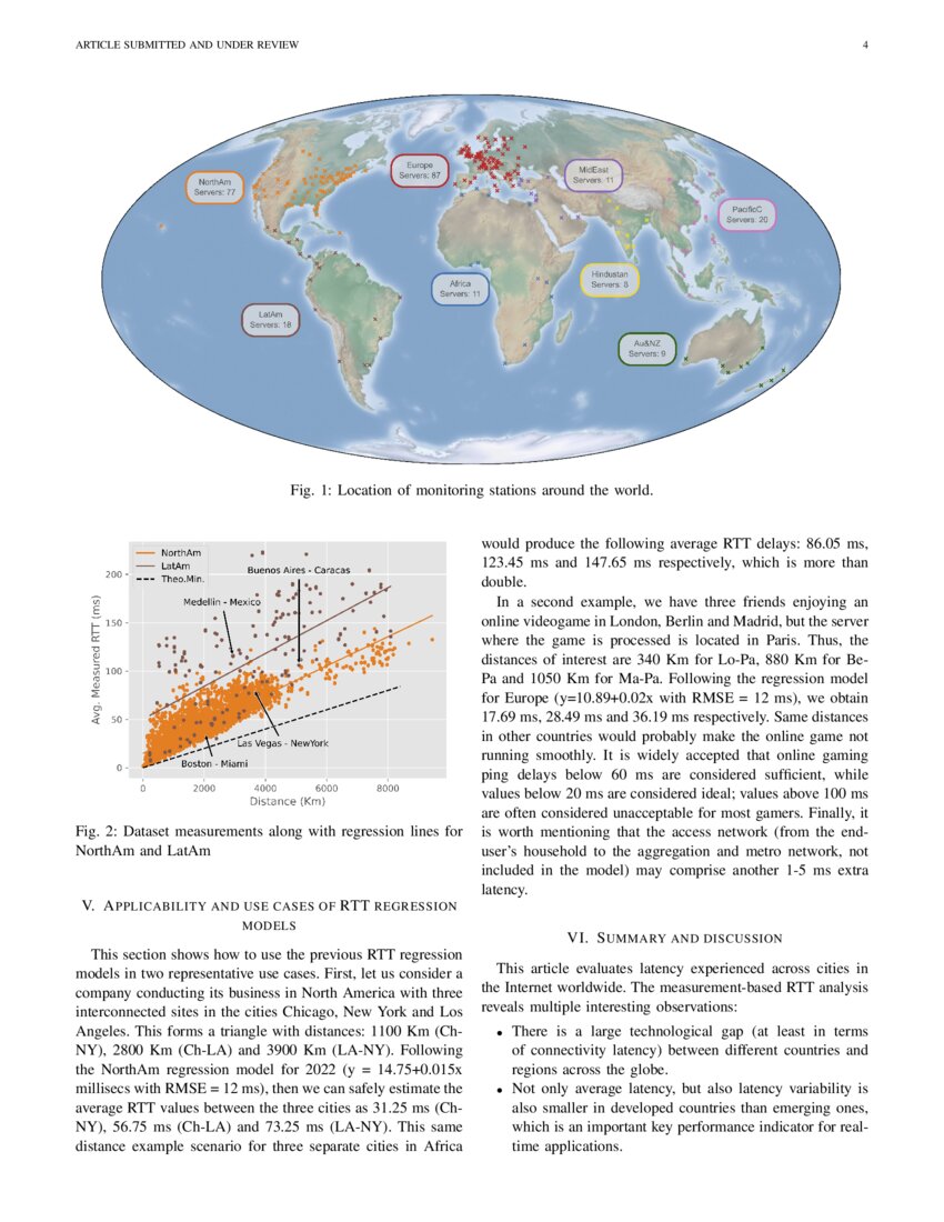 Round Trip Time Rtt Delay In The Internet Analysis And Trends Deepai