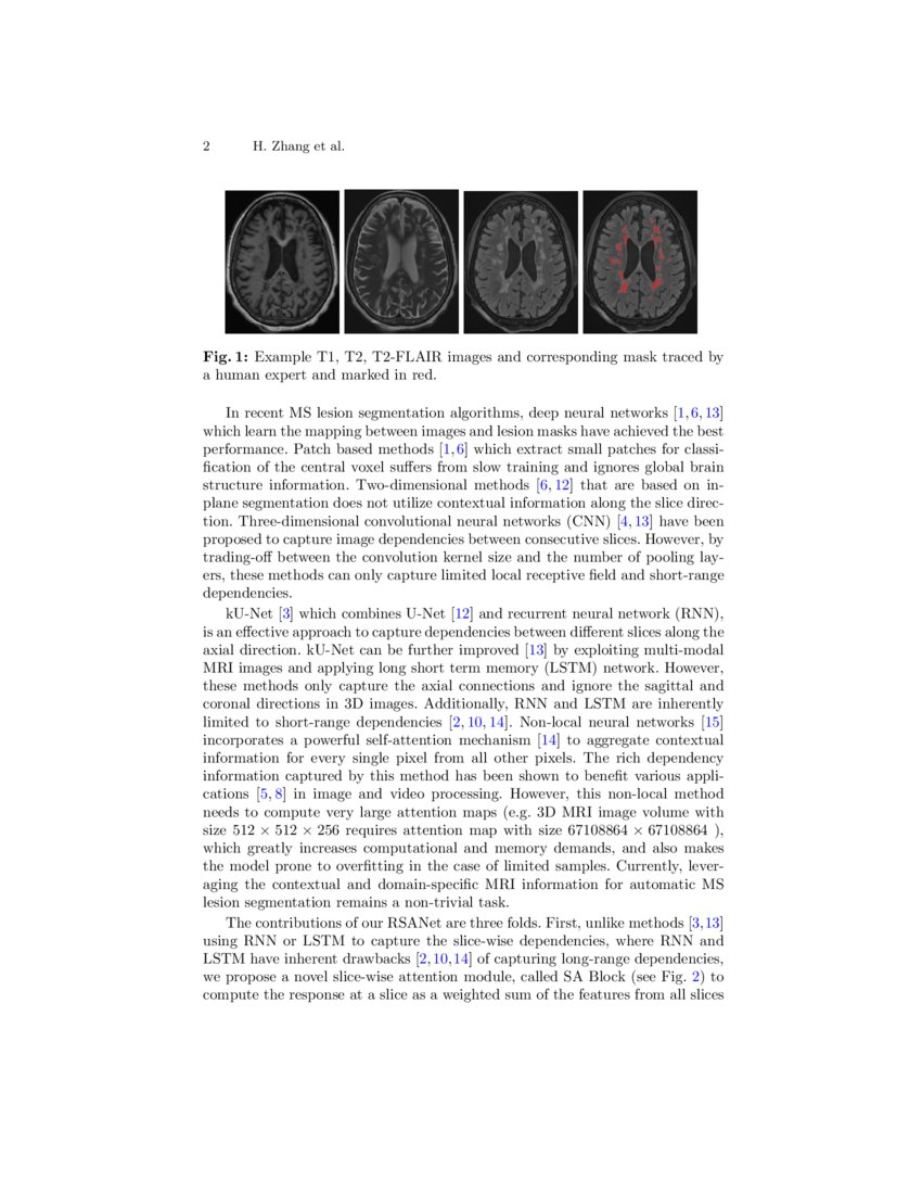 RSANet: Recurrent Slice-wise Attention Network for Multiple Sclerosis Lesion Segmentation | DeepAI