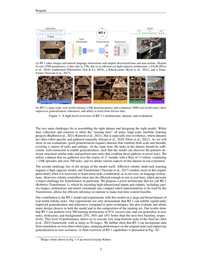 RT-1: Robotics Transformer for Real-World Control at Scale | DeepAI