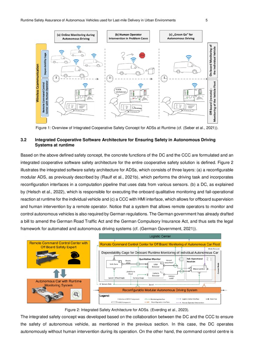 Runtime Safety Assurance of Autonomous Vehicles used for Last-mile Delivery in Urban ...