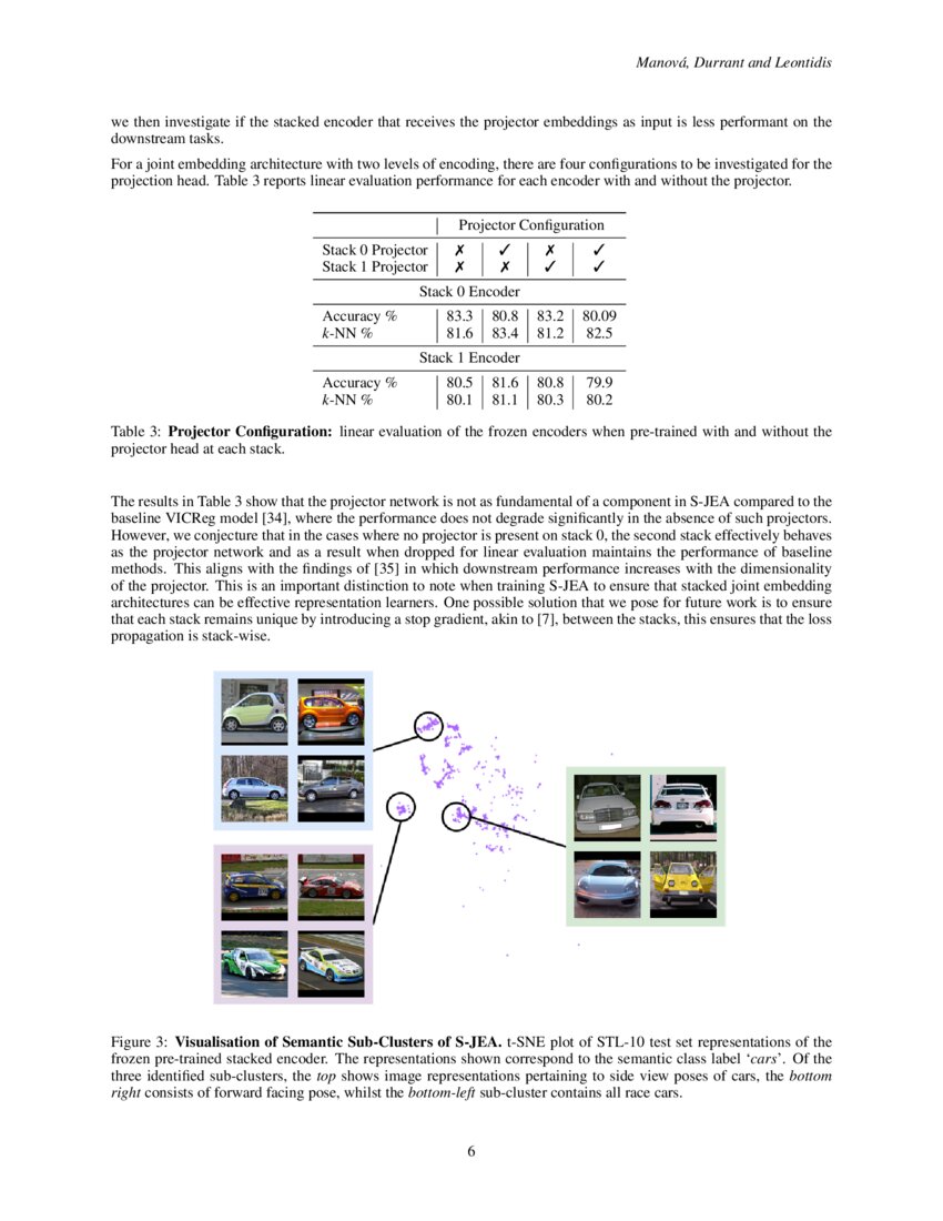S Jea Stacked Joint Embedding Architectures For Self Supervised Visual Representation Learning