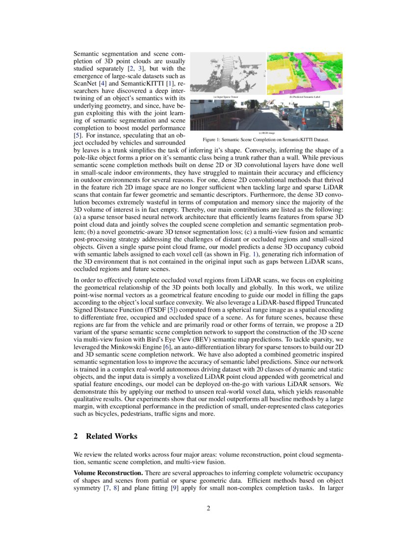 S3cnet A Sparse Semantic Scene Completion Network For Lidar Point Clouds Deepai