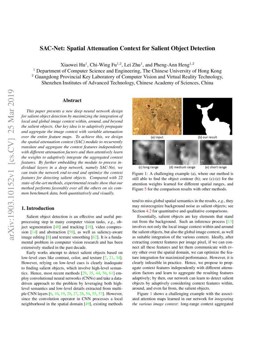 SAC-Net: Spatial Attenuation Context for Salient Object Detection | DeepAI