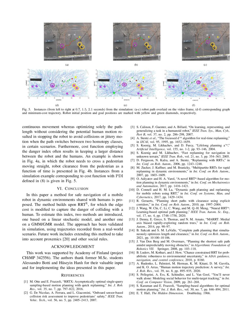 Safe Motion Planning for a Mobile Robot Navigating in Environments Shared with Humans | DeepAI