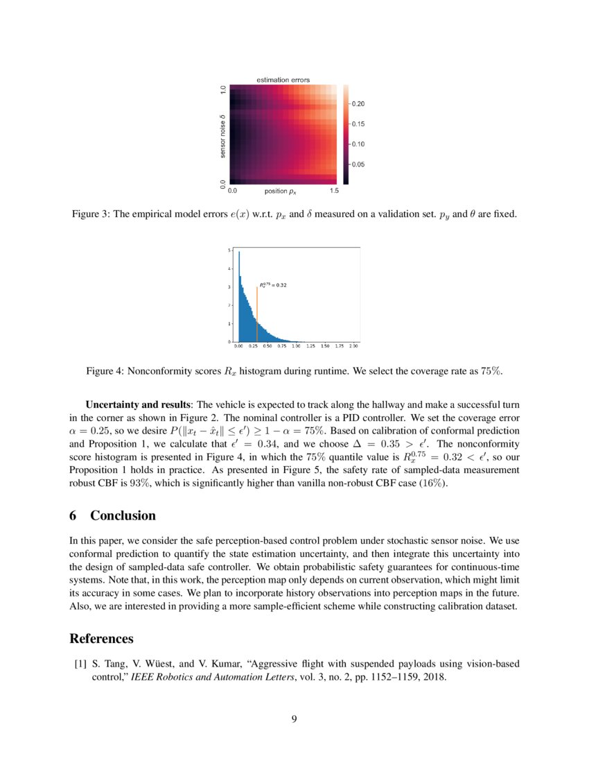 Safe Perception-Based Control under Stochastic Sensor Uncertainty using Conformal Prediction ...