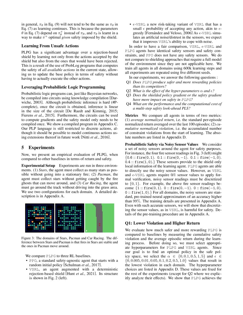 Safe Reinforcement Learning via Probabilistic Logic Shields | DeepAI