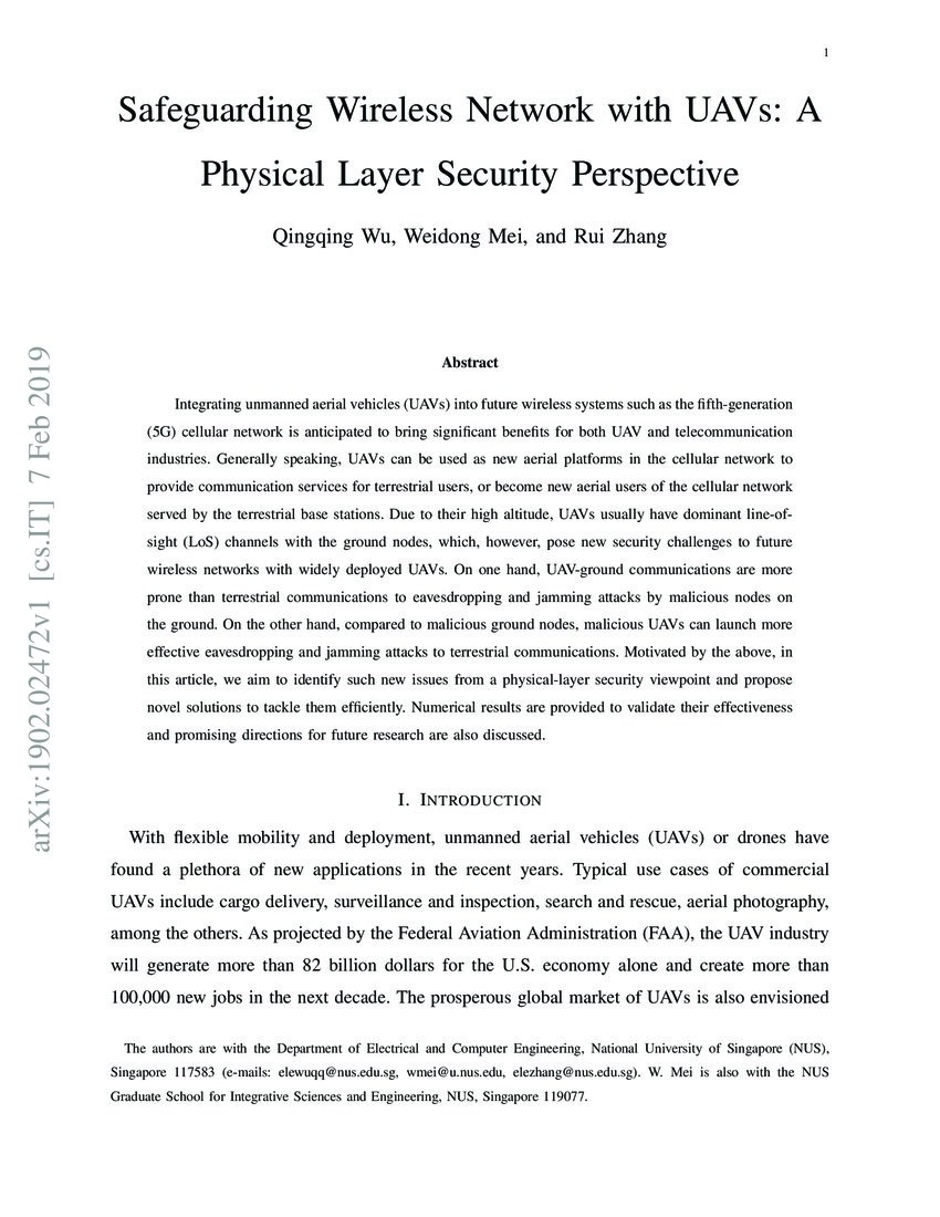 Safeguarding Wireless Network with UAVs: A Physical Layer Security ...