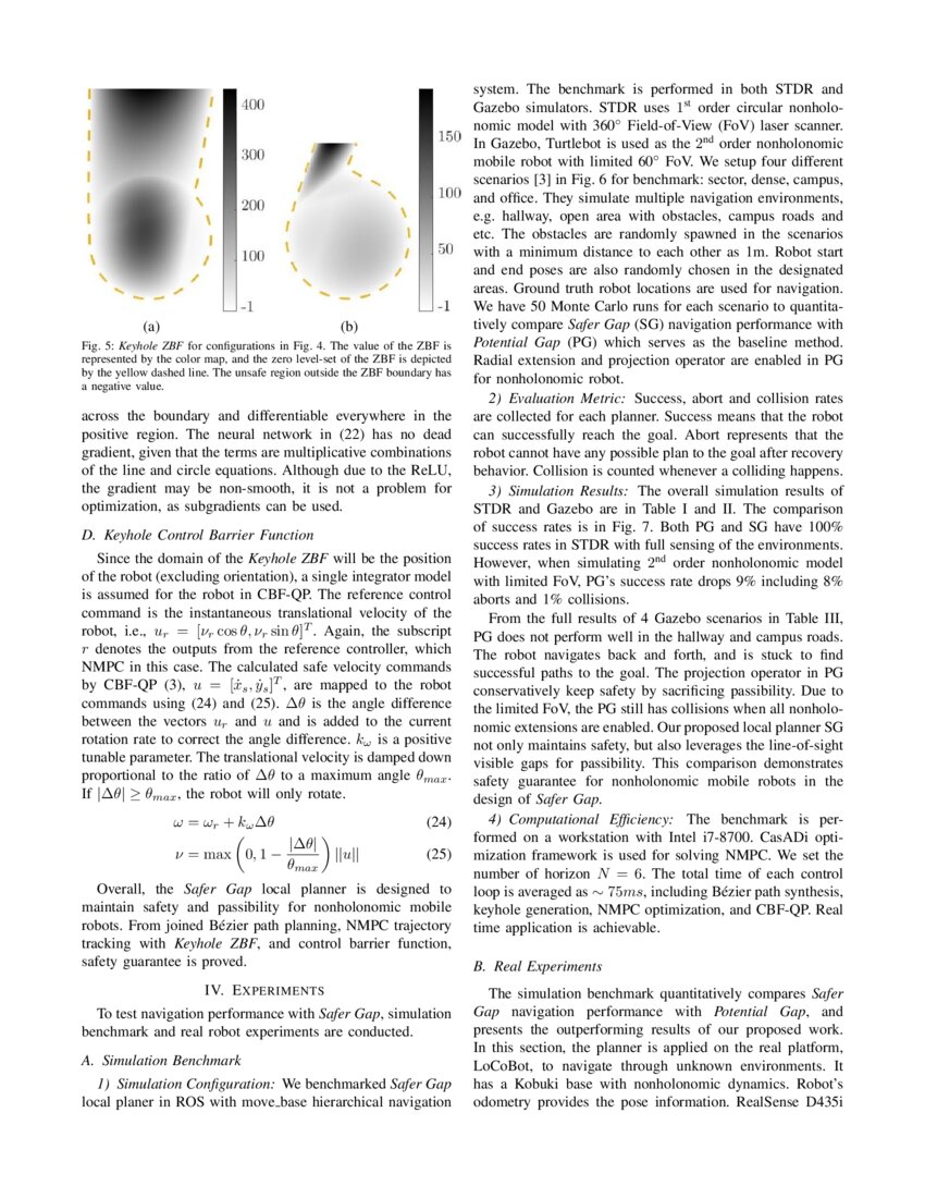 Safer Gap: A Gap-based Local Planner for Safe Navigation with Nonholonomic Mobile Robots | DeepAI