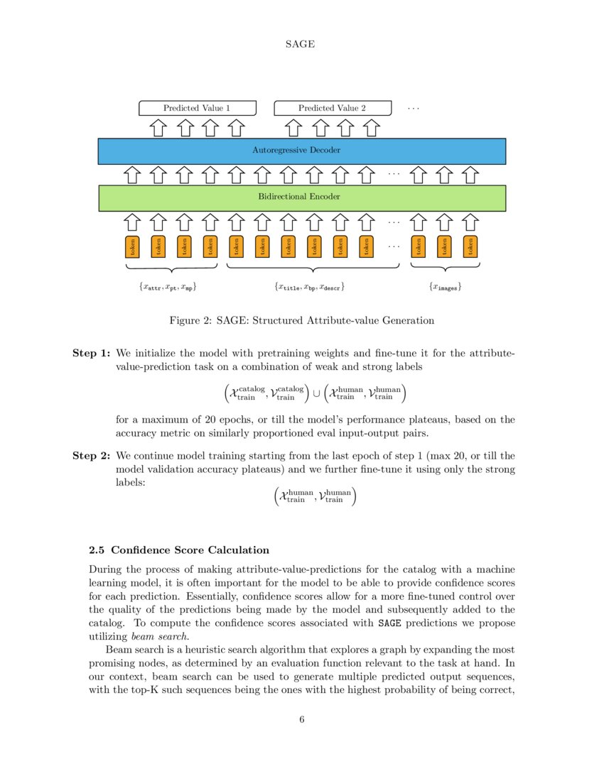 Sage Structured Attribute Value Generation For Billion Scale Product Catalogs Deepai