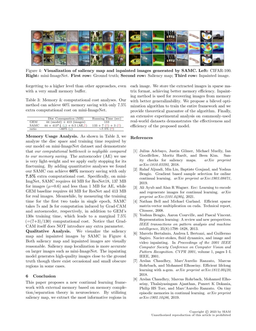 Saliency-Augmented Memory Completion for Continual Learning | DeepAI