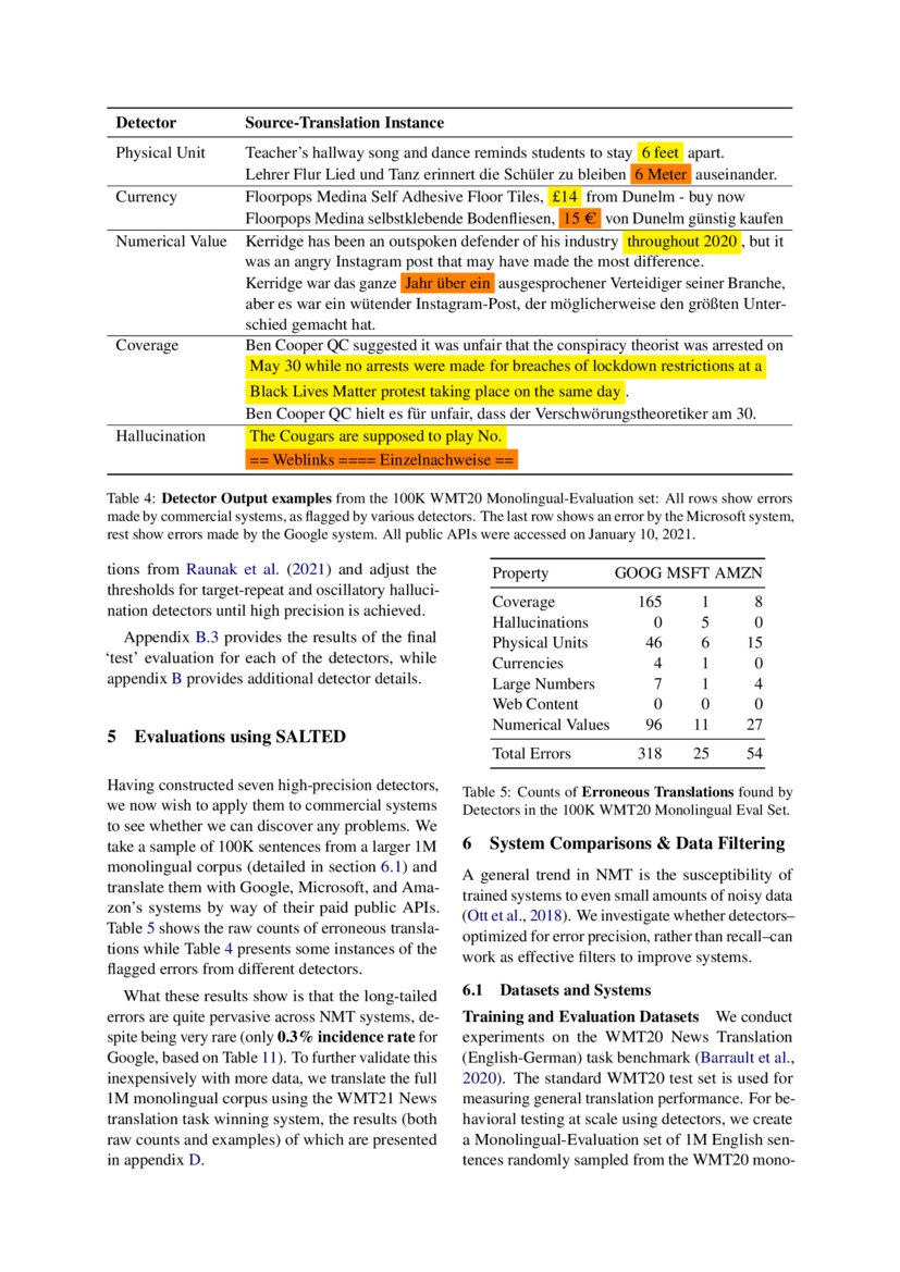 SALTED: A Framework for SAlient Long-Tail Translation Error Detection | DeepAI