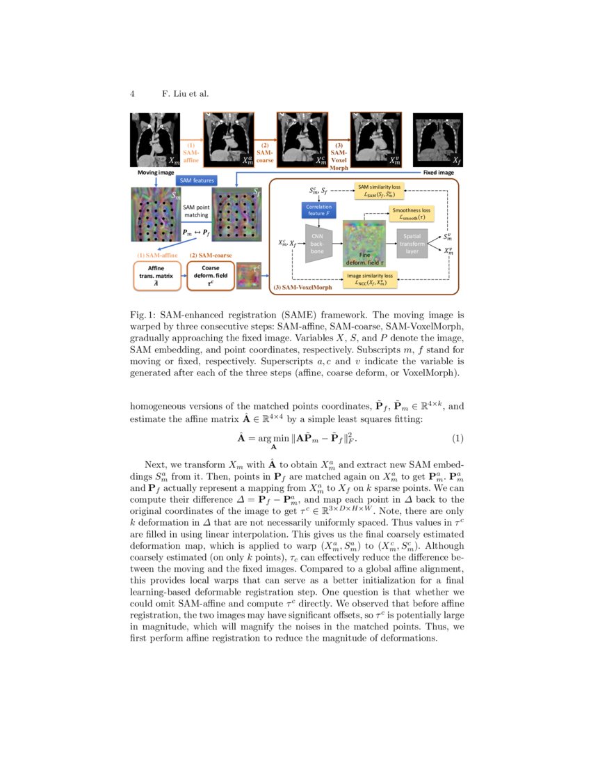 SAME: Deformable Image Registration based on Self-supervised Anatomical Embeddings | DeepAI
