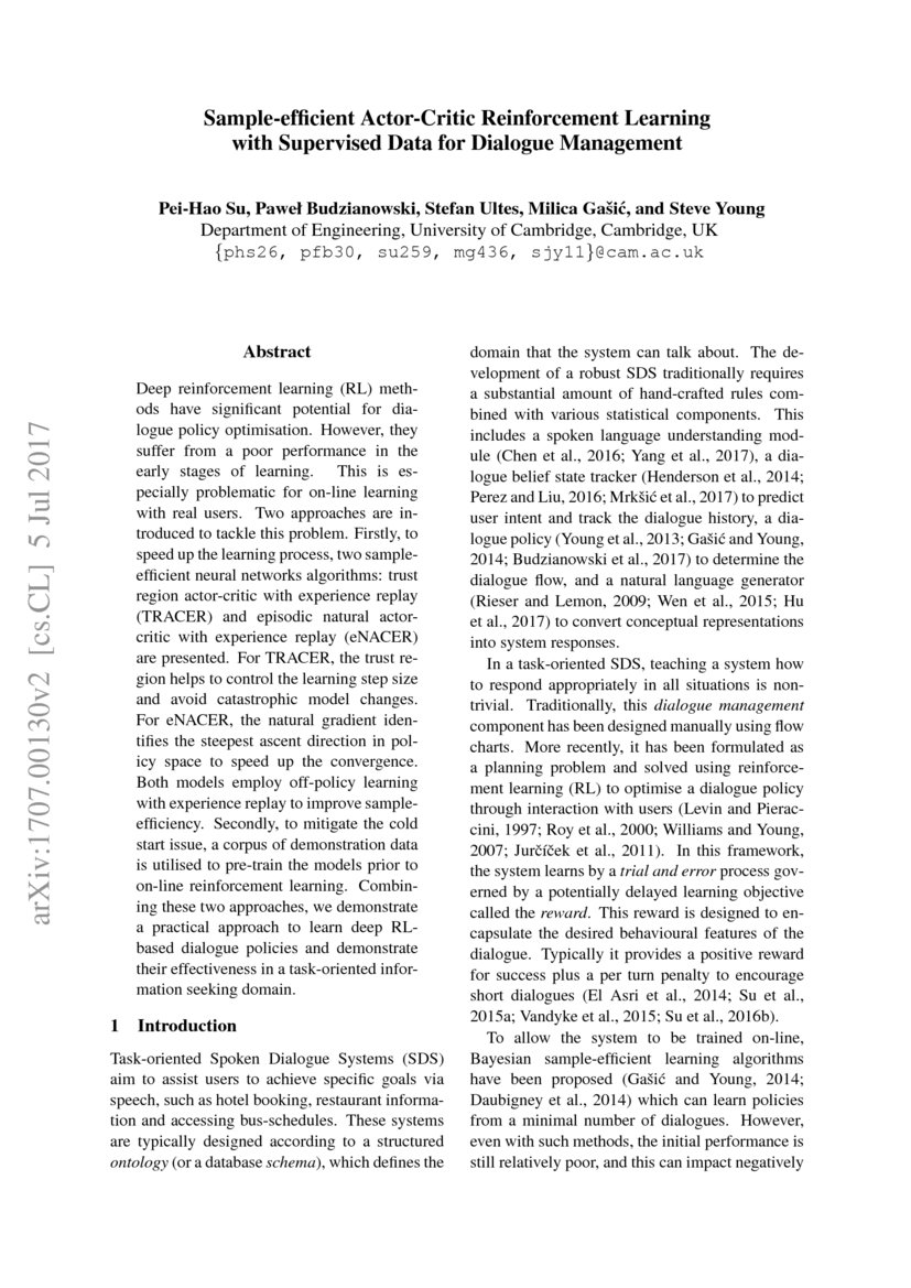 Sample-efficient Actor-Critic Reinforcement Learning with Supervised ... Sample-efficient Actor-Critic Reinforcement Learning with Supervised ...