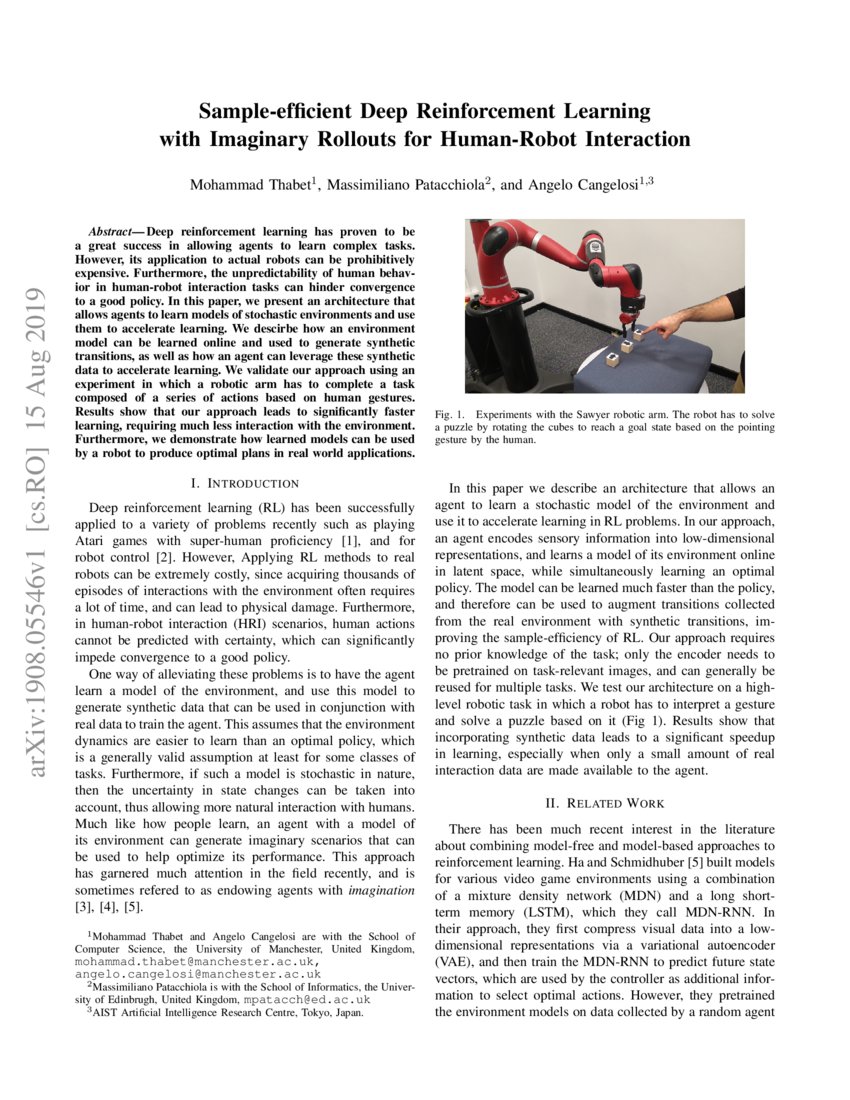 Sample-efficient Deep Reinforcement Learning with Imaginary Rollouts ... Sample-efficient Deep Reinforcement Learning with Imaginary Rollouts ...