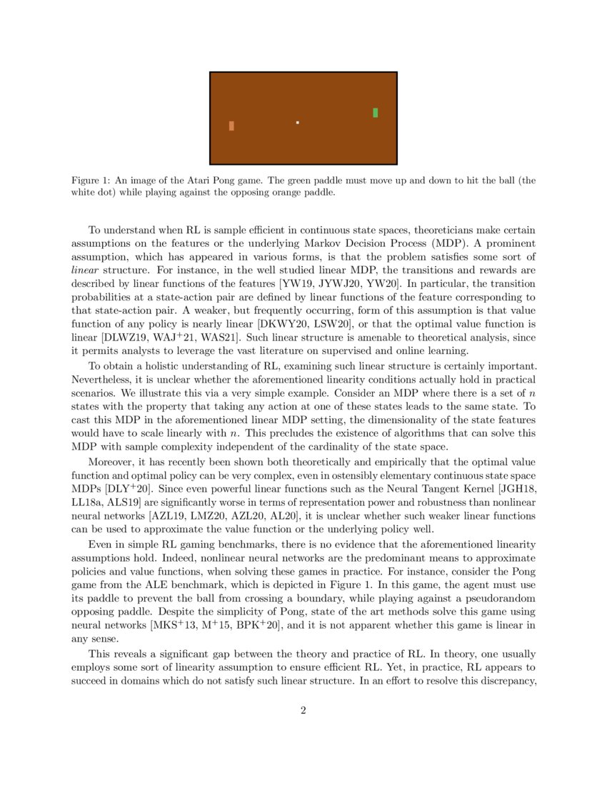 Sample Efficient Reinforcement Learning In Continuous State Spaces: A Perspective Beyond ...