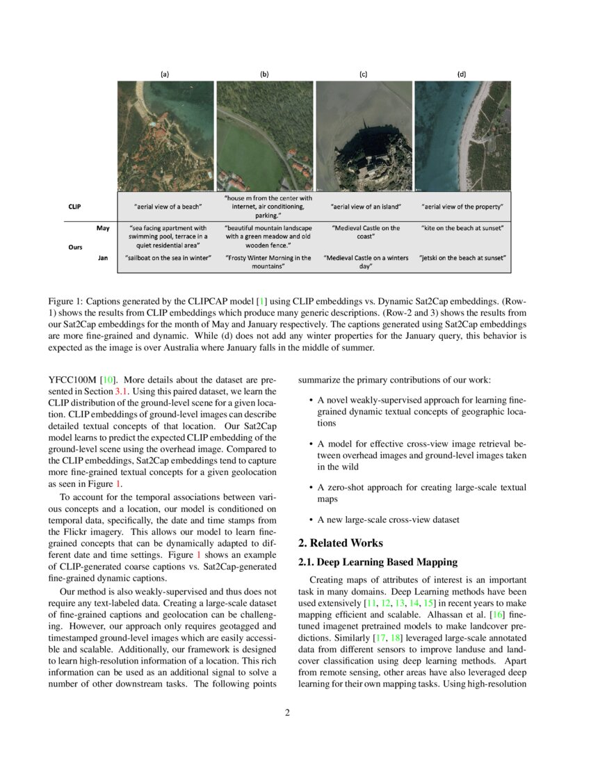 Sat2Cap: Mapping Fine-Grained Textual Descriptions from Satellite Images | DeepAI