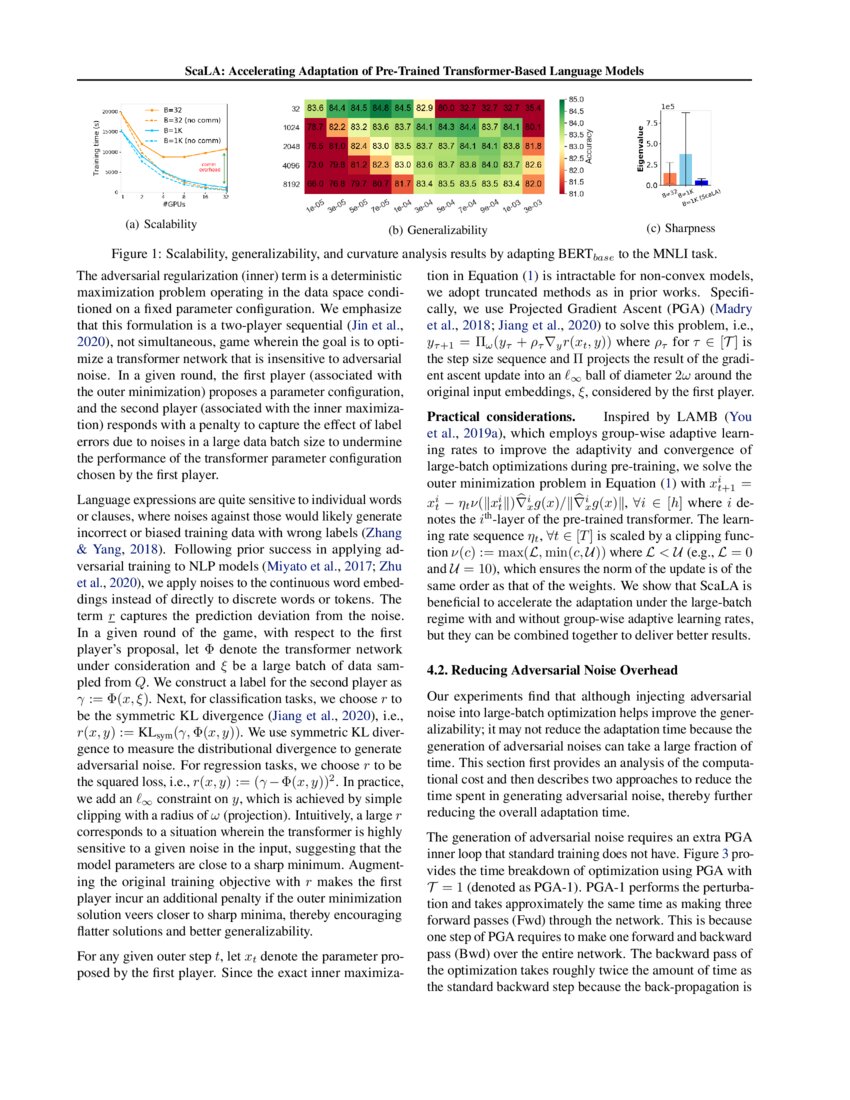 Scala Accelerating Adaptation Of Pre Trained Transformer Based Language Models Via Efficient