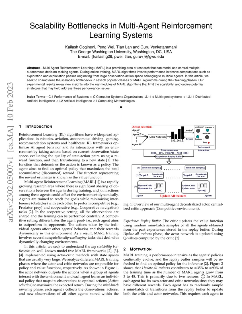 Scalability Bottlenecks in Multi-Agent Reinforcement Learning Systems | DeepAI