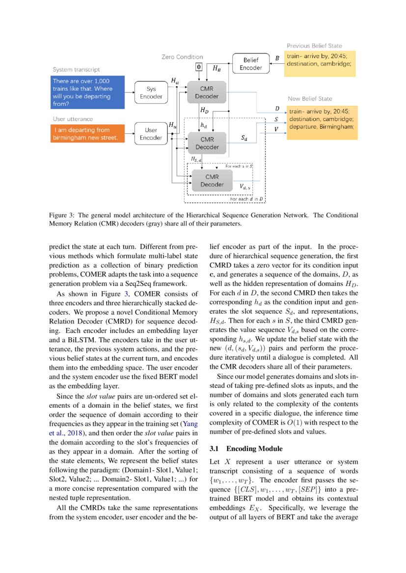 Scalable And Accurate Dialogue State Tracking Via Hierarchical Sequence Generation Deepai