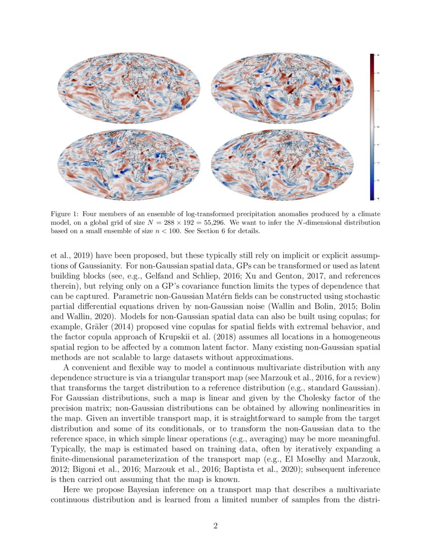 Scalable Bayesian Transport Maps For High Dimensional Non Gaussian Spatial Fields Deepai 