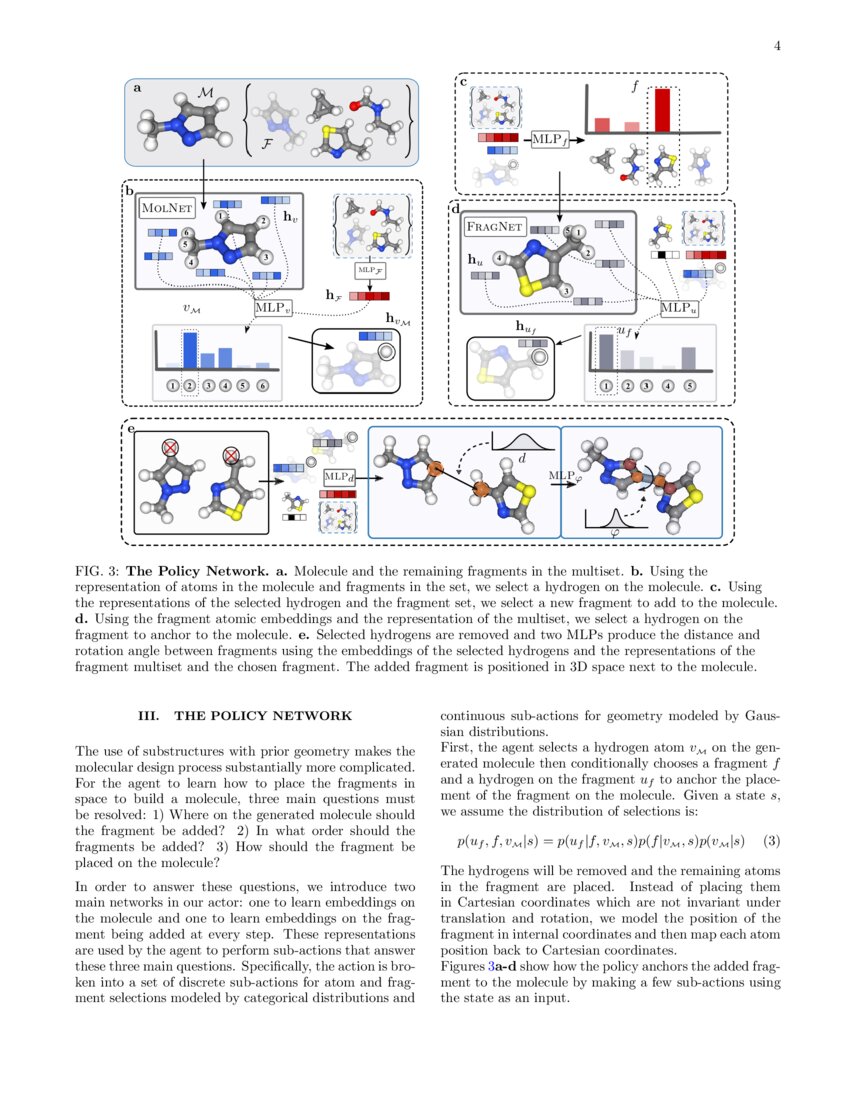 Scalable Fragment-Based 3D Molecular Design with Reinforcement Learning | DeepAI