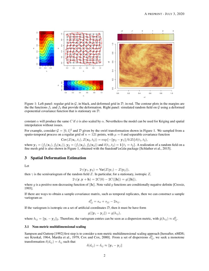 Scalable modeling of nonstationary covariance functions with non-folding B-spline deformation ...