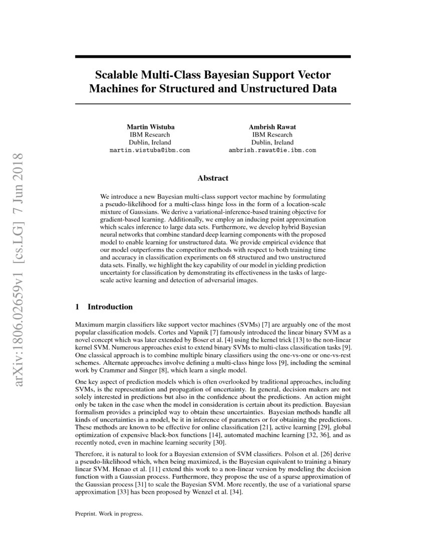 Scalable Multi Class Bayesian Support Vector Machines For Structured