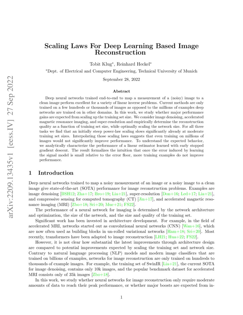 Scaling Laws For Deep Learning Based Image Reconstruction | DeepAI Scaling Laws For Deep Learning Based Image Reconstruction | DeepAI