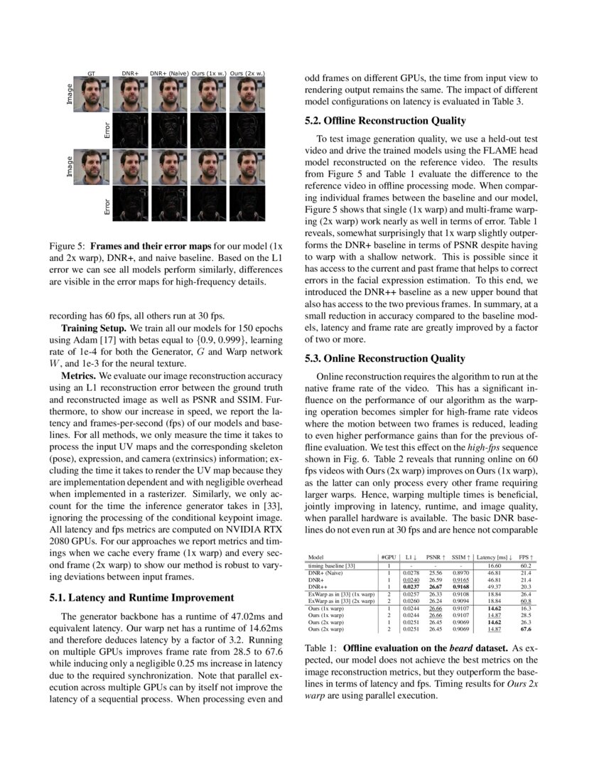 Scaling Neural Face Synthesis to High FPS and Low Latency by Neural Caching | DeepAI