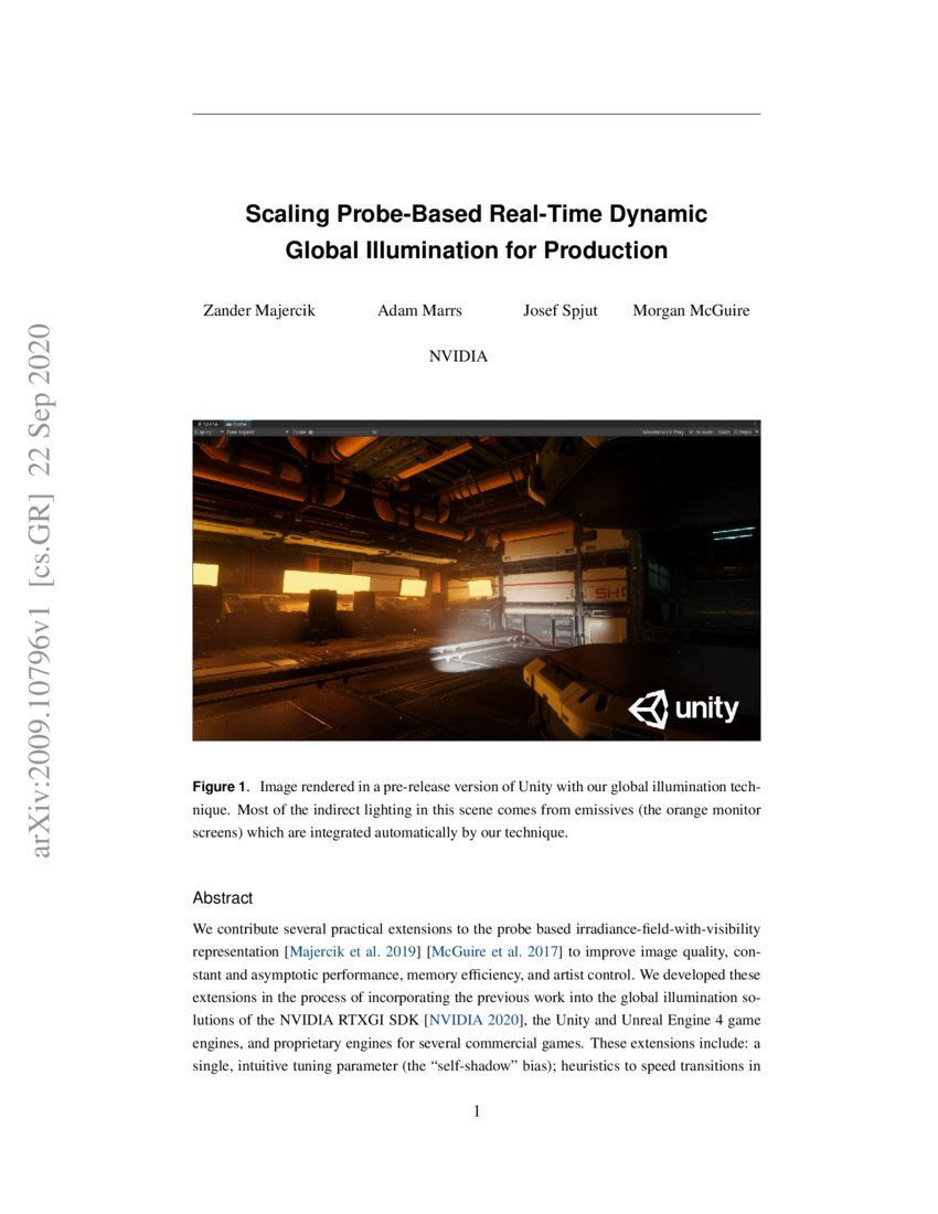 Scaling Probe Based Real Time Dynamic Global Illumination For
