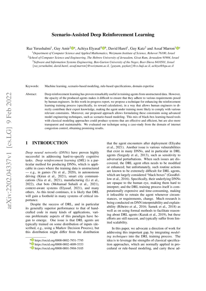 Scenario-Assisted Deep Reinforcement Learning | DeepAI