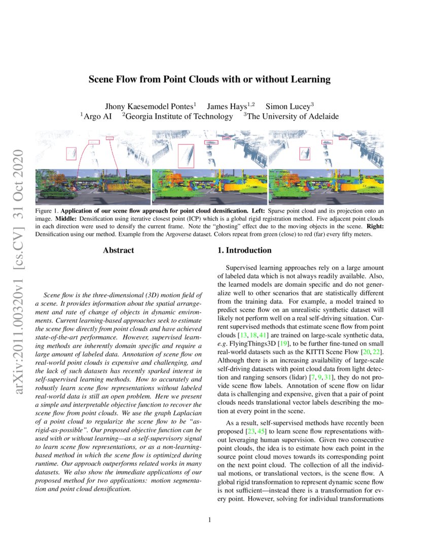 Scene Flow from Point Clouds with or without Learning | DeepAI
