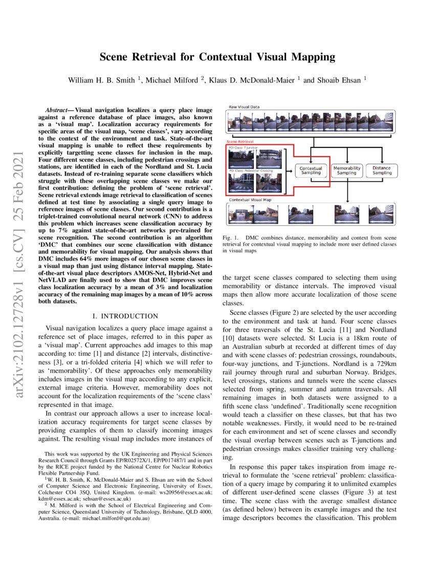 Scene Retrieval for Contextual Visual Mapping | DeepAI