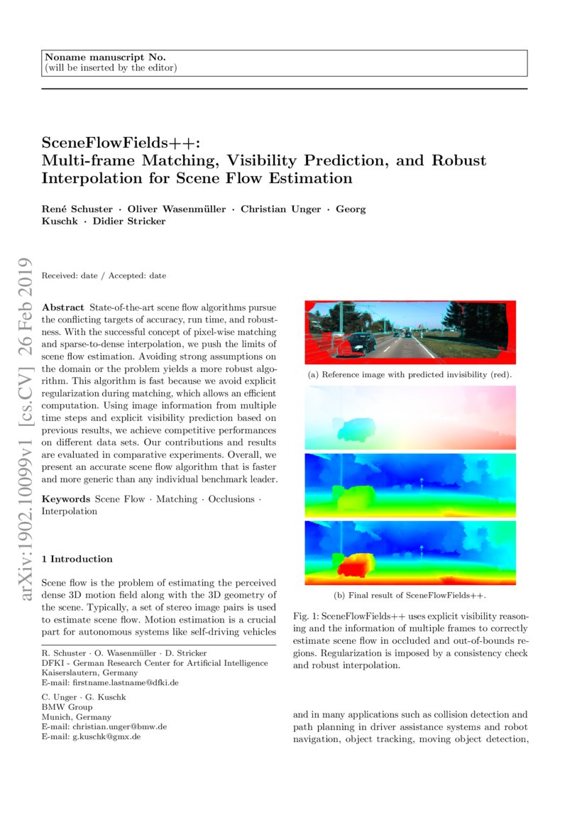 SceneFlowFields++: Multi-frame Matching, Visibility Prediction, and Robust Interpolation for ...