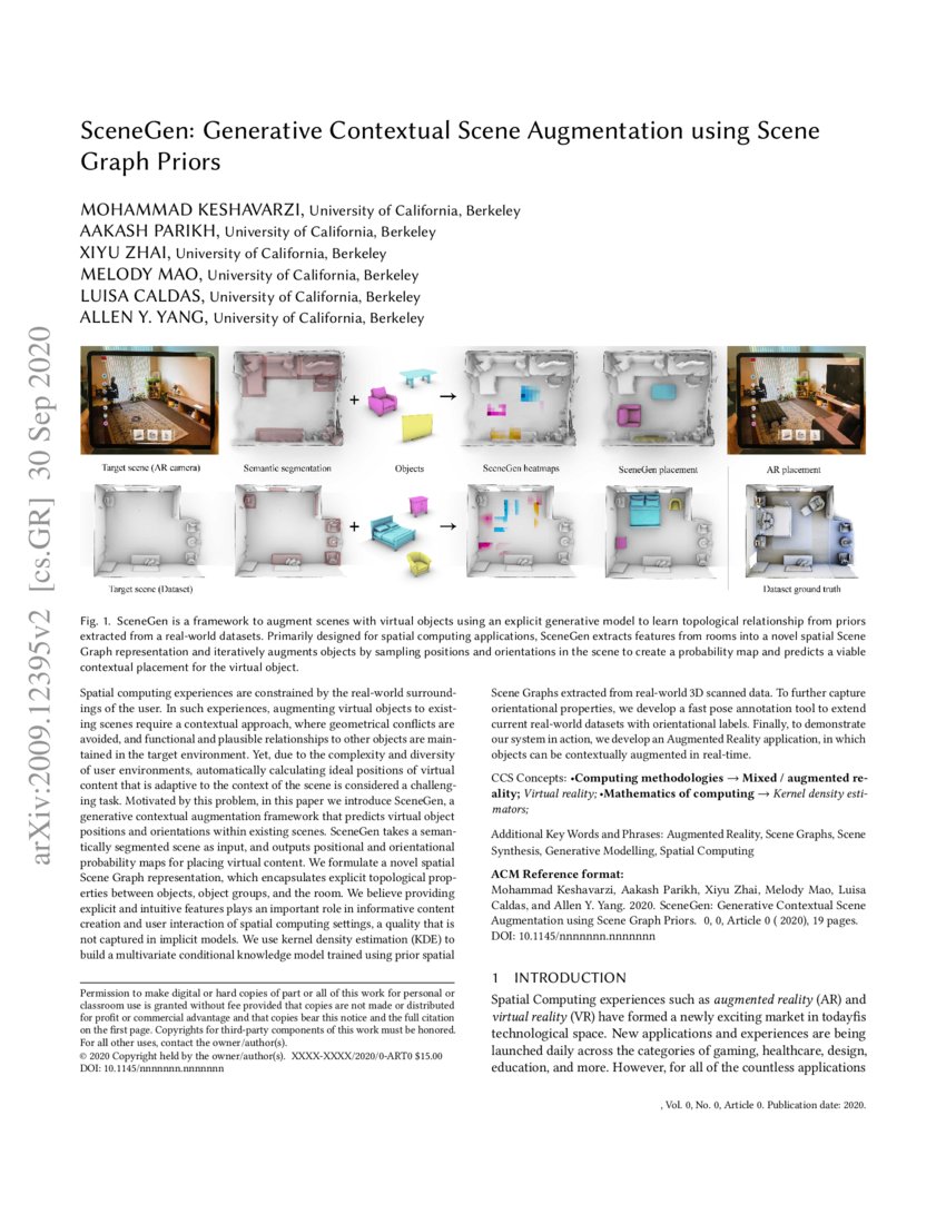 SceneGen: Generative Contextual Scene Augmentation using Scene Graph ...