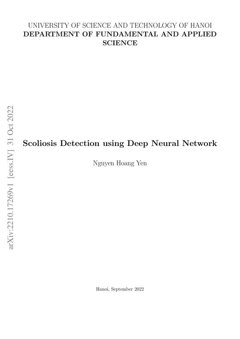 Scoliosis Detection Using Deep Neural Network Deepai