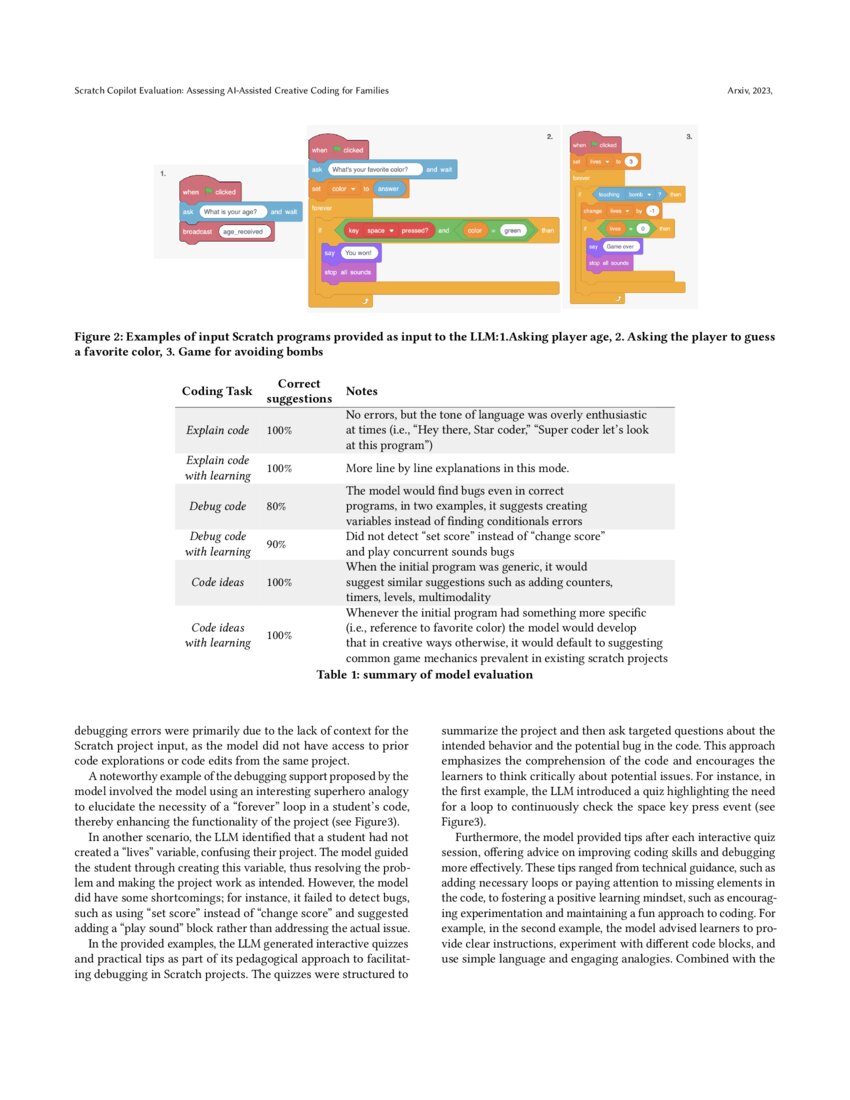 Scratch Copilot Evaluation: Assessing AI-Assisted Creative Coding for ...