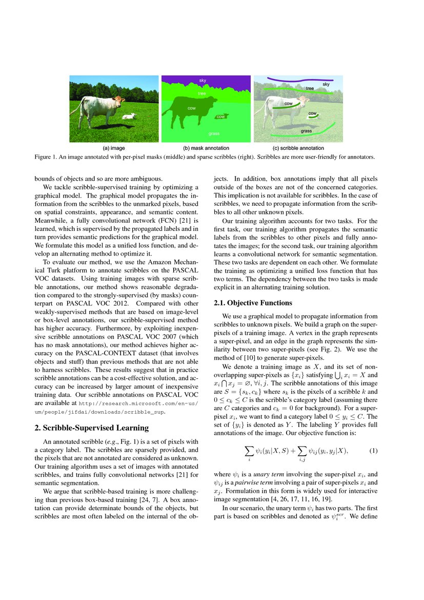 Scribblesup Scribble Supervised Convolutional Networks For Semantic Segmentation Deepai