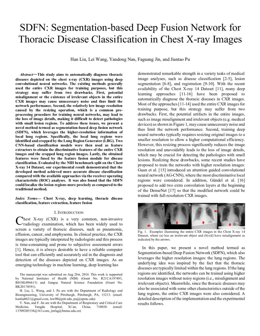 SDFN: Segmentation-based Deep Fusion Network for Thoracic Disease ...