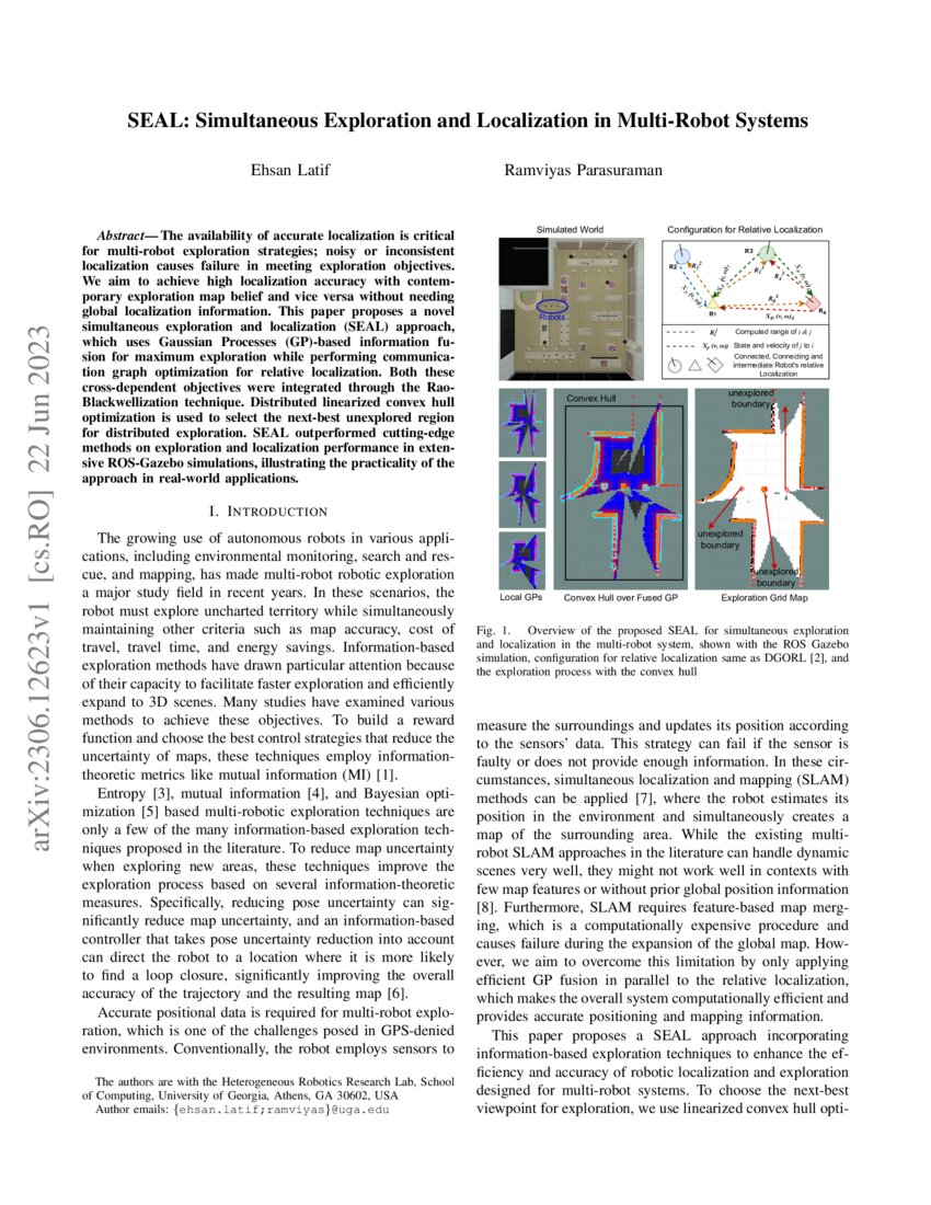 Seal Simultaneous Exploration And Localization In Multi Robot Systems Deepai