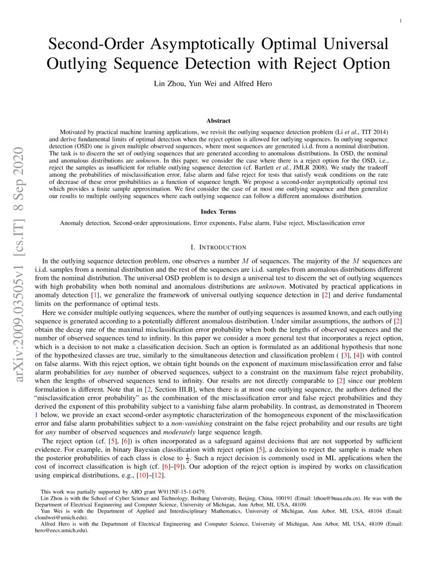 Second Order Asymptotically Optimal Universal Outlying Sequence Detection With Reject Option