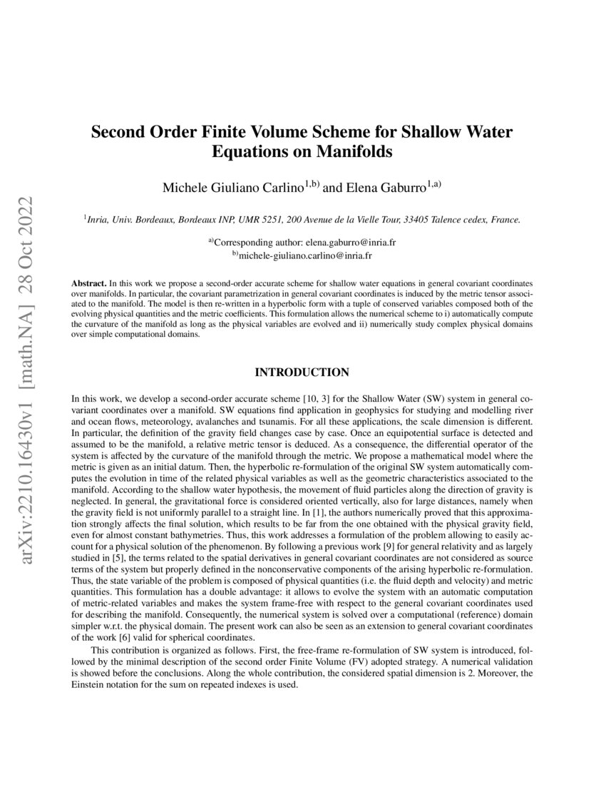 Second Order Finite Volume Scheme For Shallow Water Equations On