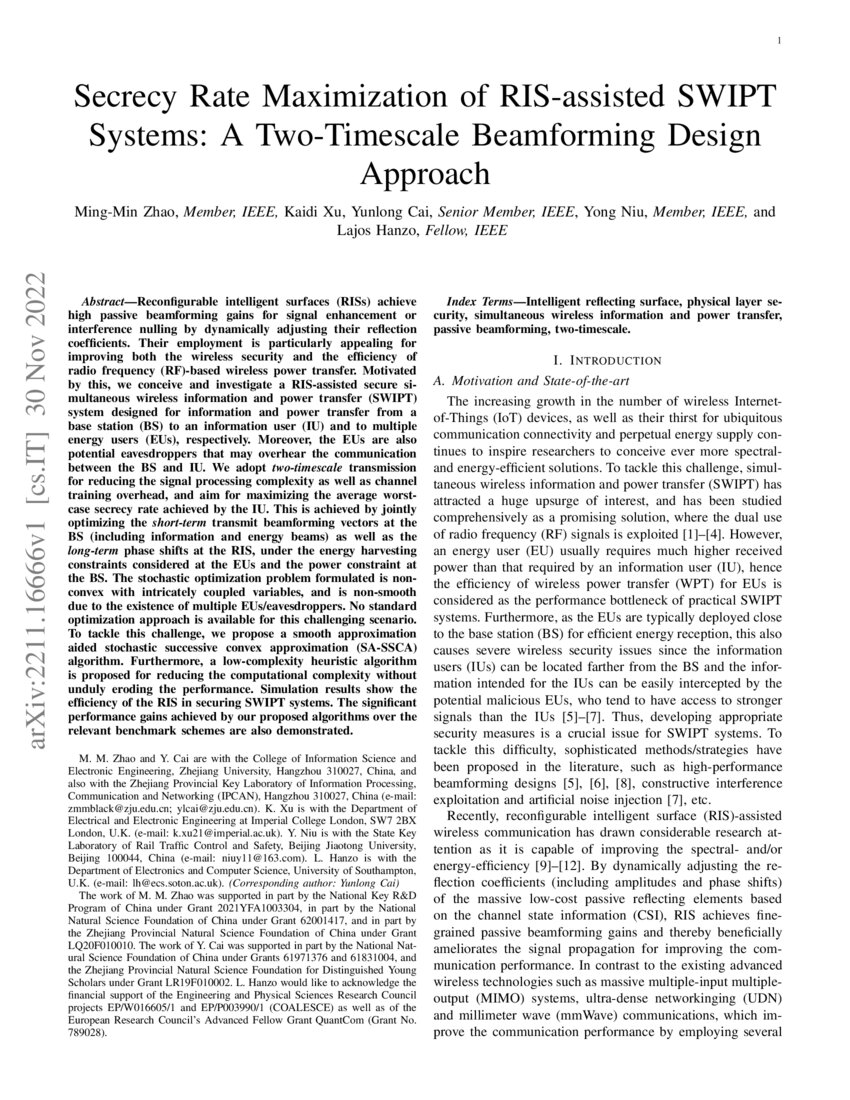 Secrecy Rate Maximization Of Ris Assisted Swipt Systems A Two