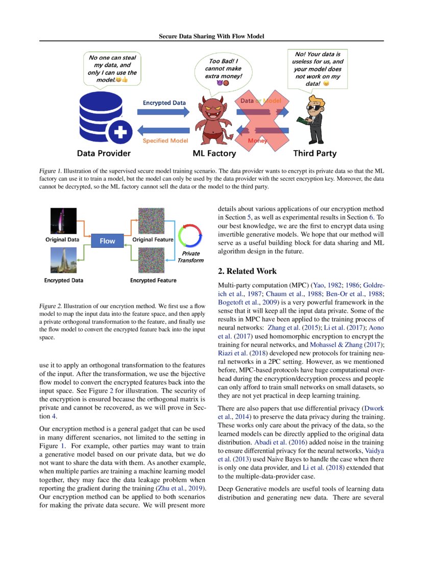 Secure Data Sharing With Flow Model | DeepAI