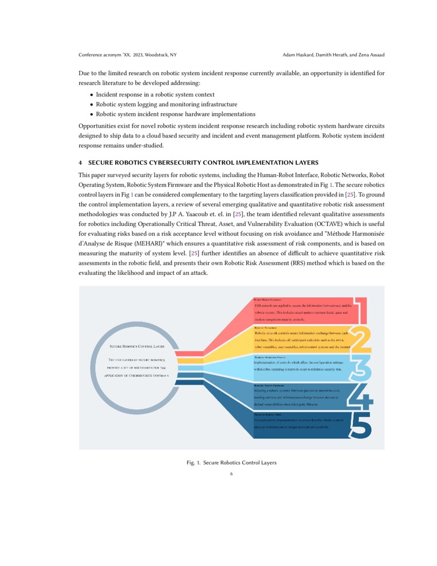 Secure Robotics A Definition And A Brief Review From A Cybersecurity Control And Implementation