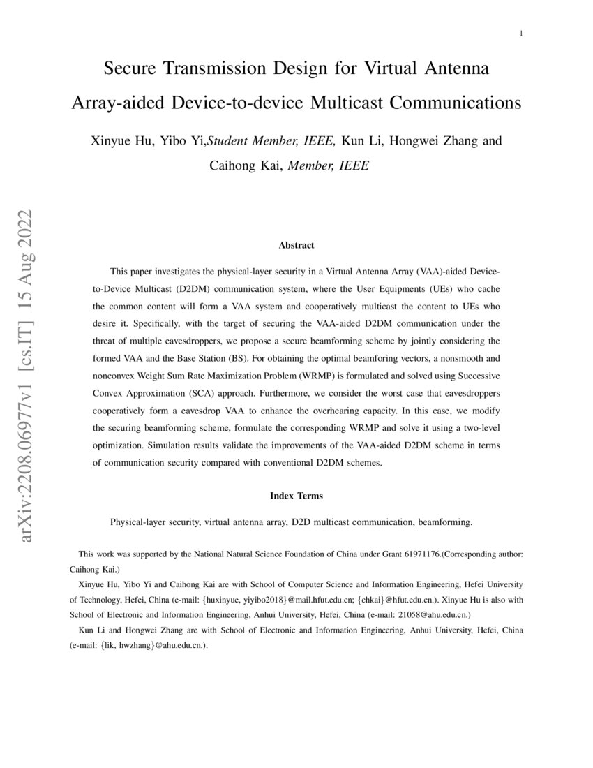 Secure Transmission Design For Virtual Antenna Array Aided Device To Device Multicast 